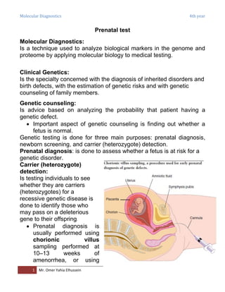 Pre natal test | PDF