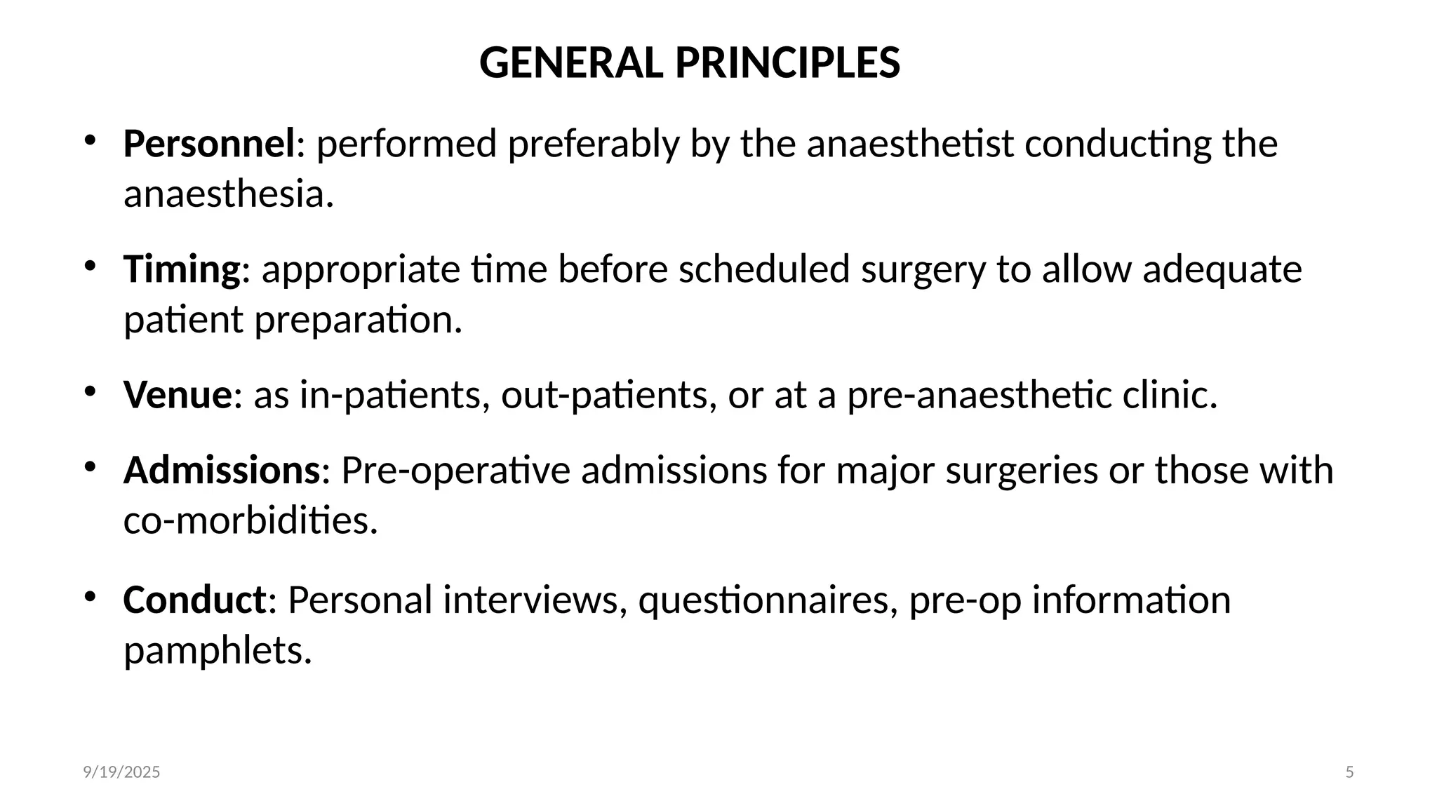 Anaesthetic Preoperative Assessment. A powerpoint presentation. | PPTX