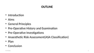 Anaesthetic Preoperative Assessment. A powerpoint presentation. | PPTX