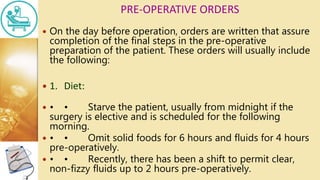 Pre operative and post-operative surgical care - a brief medical study ...