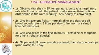 Pre operative and post-operative surgical care - a brief medical study ...