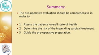 Pre operative and post-operative surgical care - a brief medical study ...