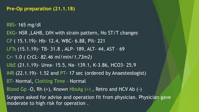 Pre operative assessment of patient with liver disease | PPTX