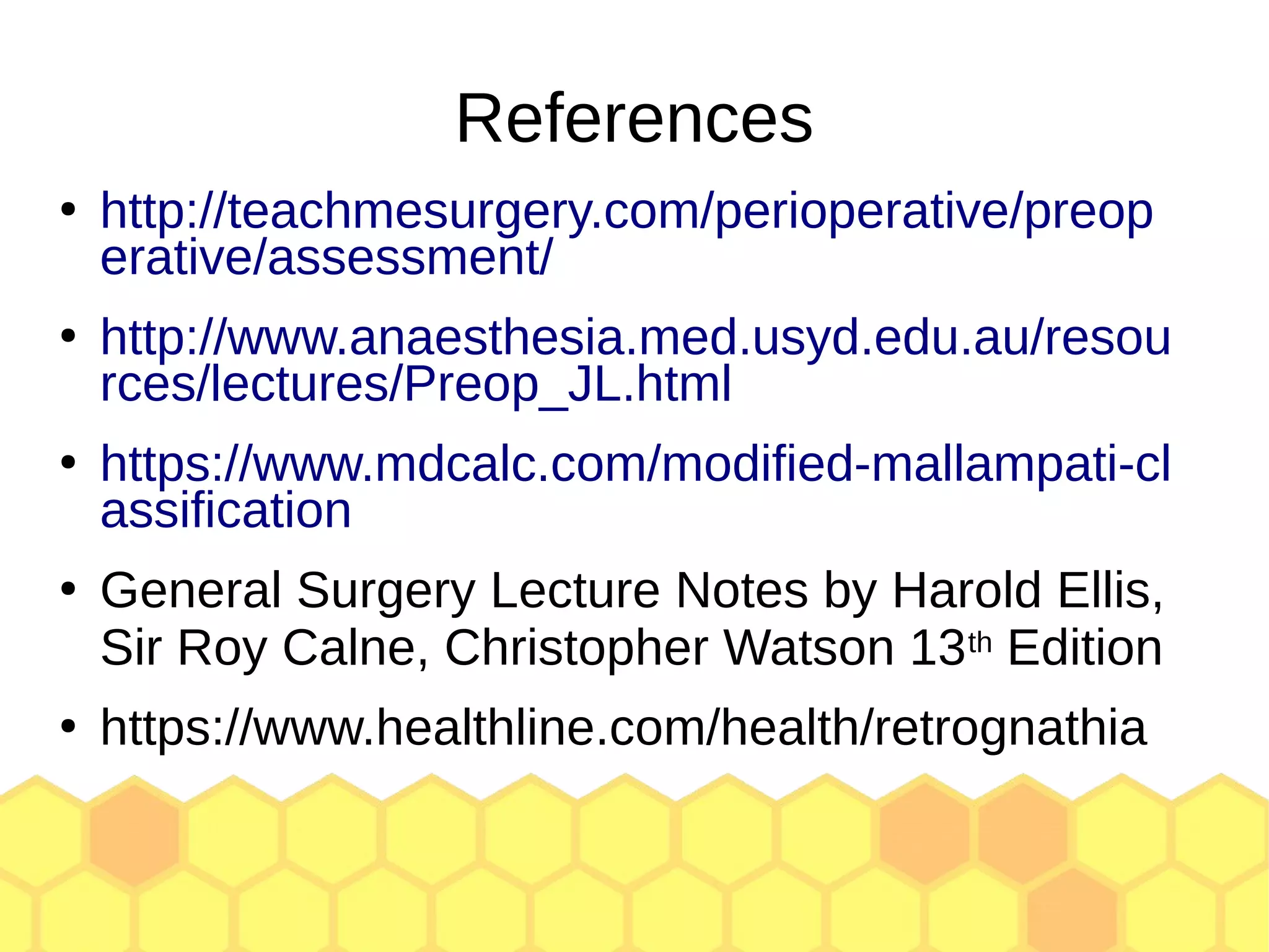 Pre operative assessment | PDF