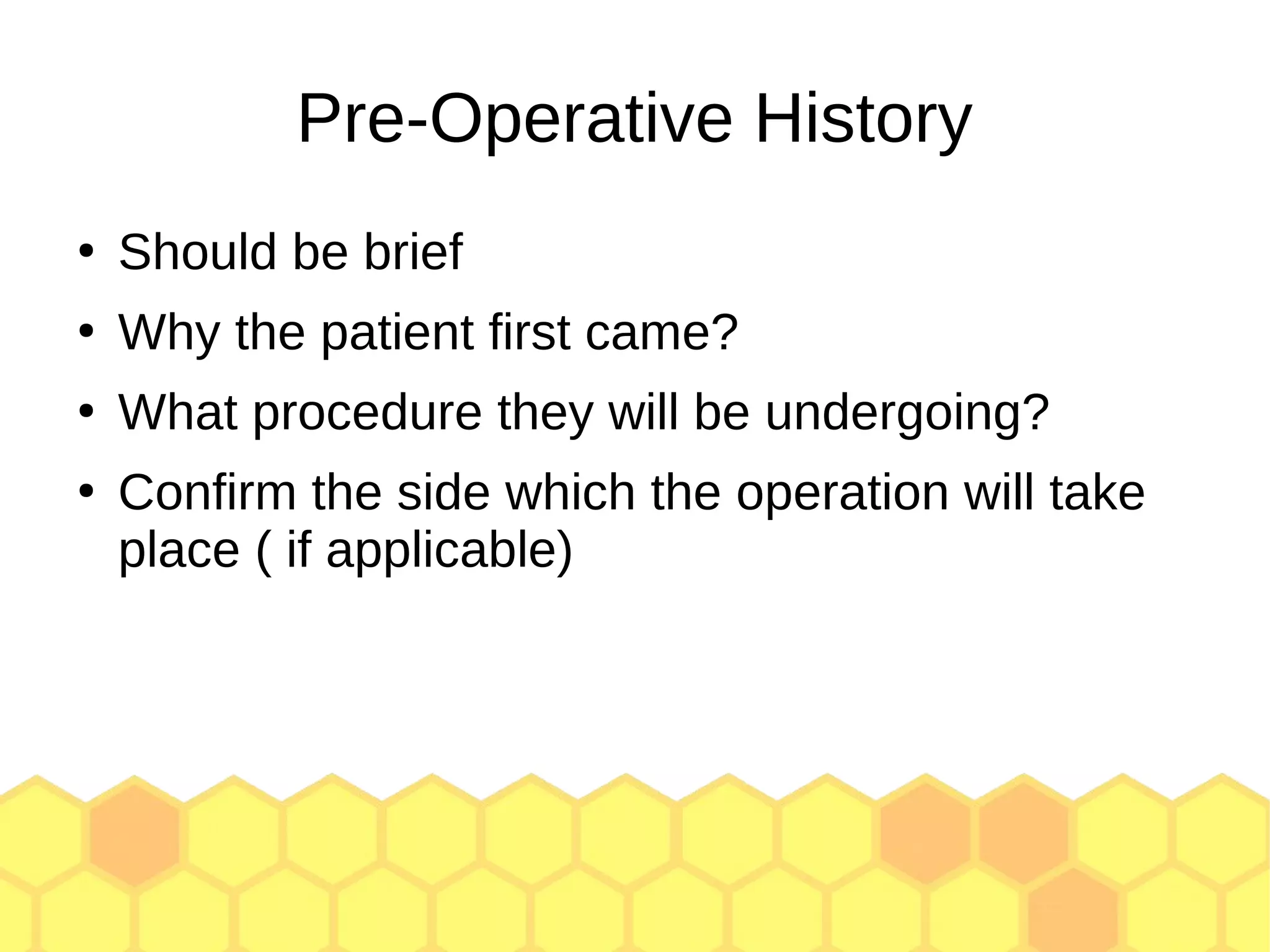 Pre operative assessment | PDF