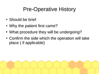Pre operative assessment | PDF