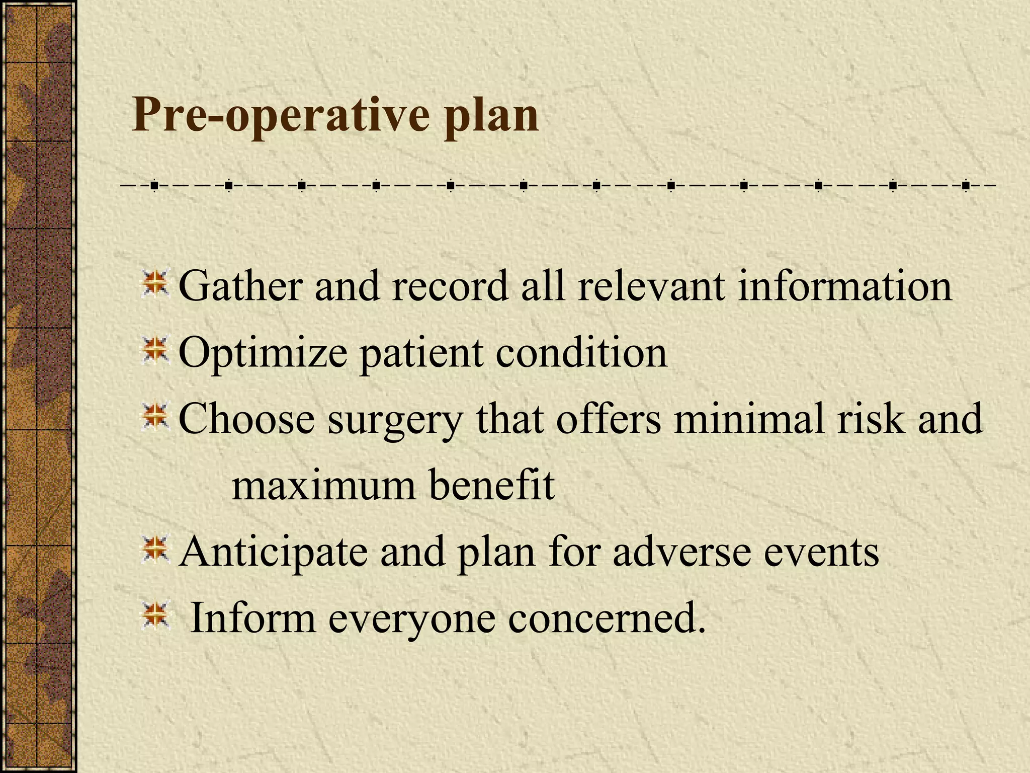 Pre operative care | PPT