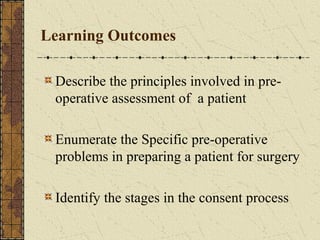 Pre operative care | PPT
