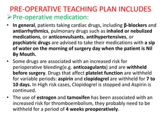 PRE-OPERATIVE NURSING CARE Sido & Char.pptx | Endocrine and Metabolic ...