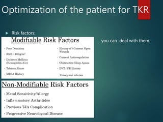 Preoperative preparation of total knee arthroplasty | PPTX