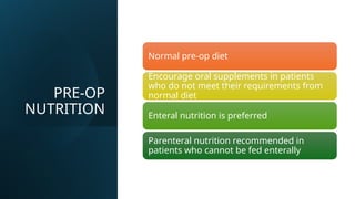 PRE-OP FEEDING REGIMES IN VASCULAR SURGERY | PPTX