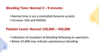 Pre op labs- elective surgery | PPTX