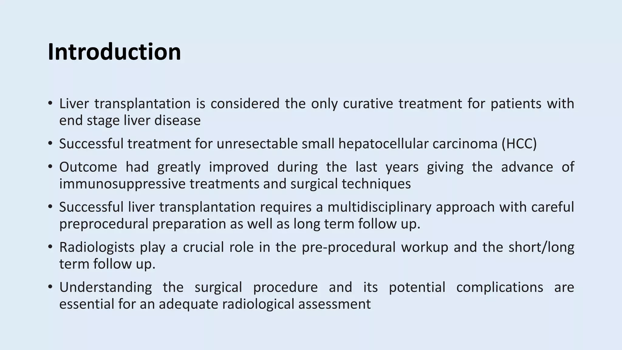 Pre-operative liver transplant imaging | PPTX
