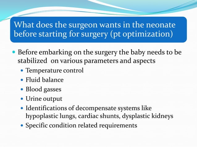 Pre op stabilization and management | PPT