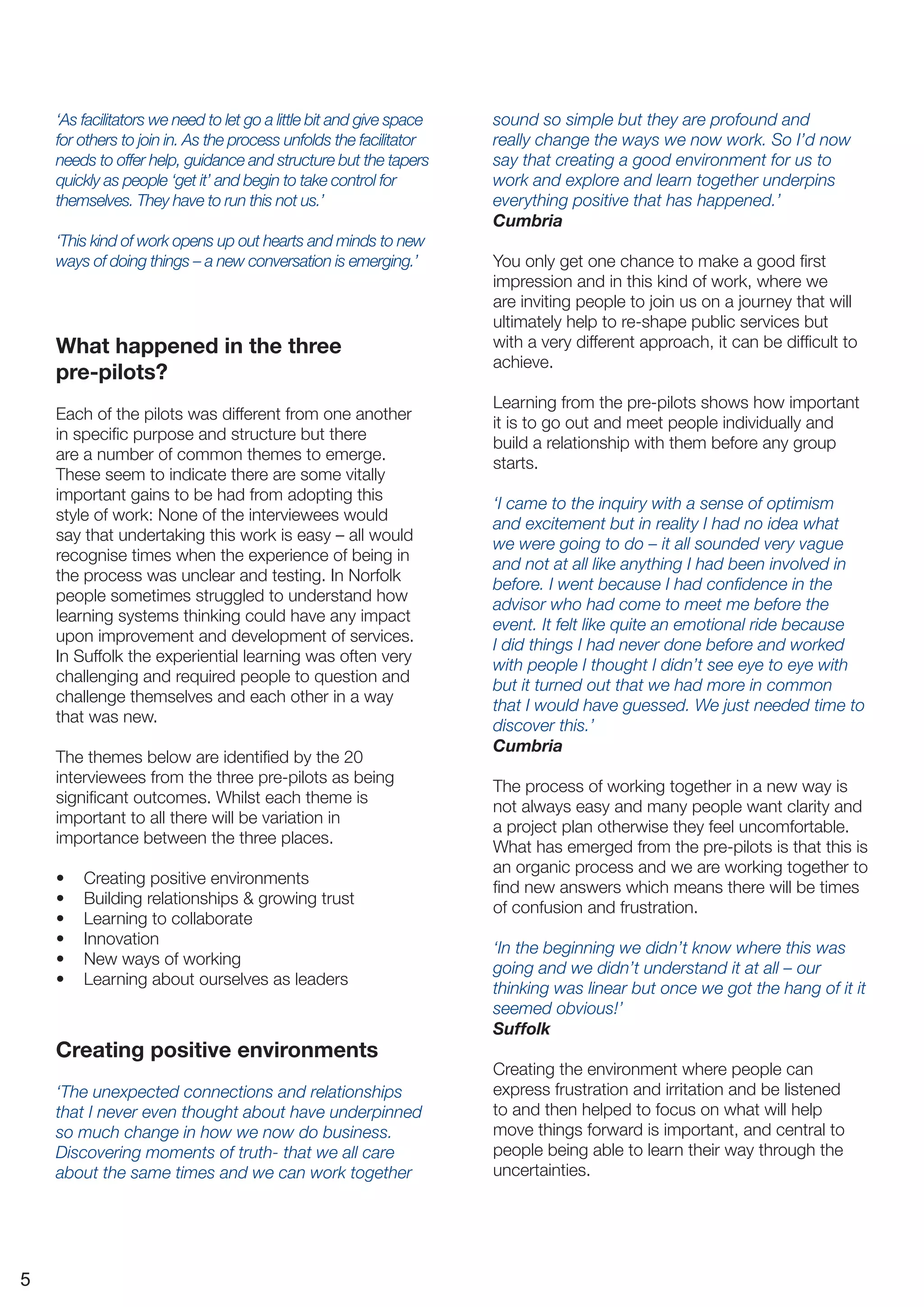 Pre-pilot learning report | PDF