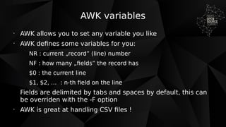 [POSS 2019] Learn AWK in 15 minutes | PPT