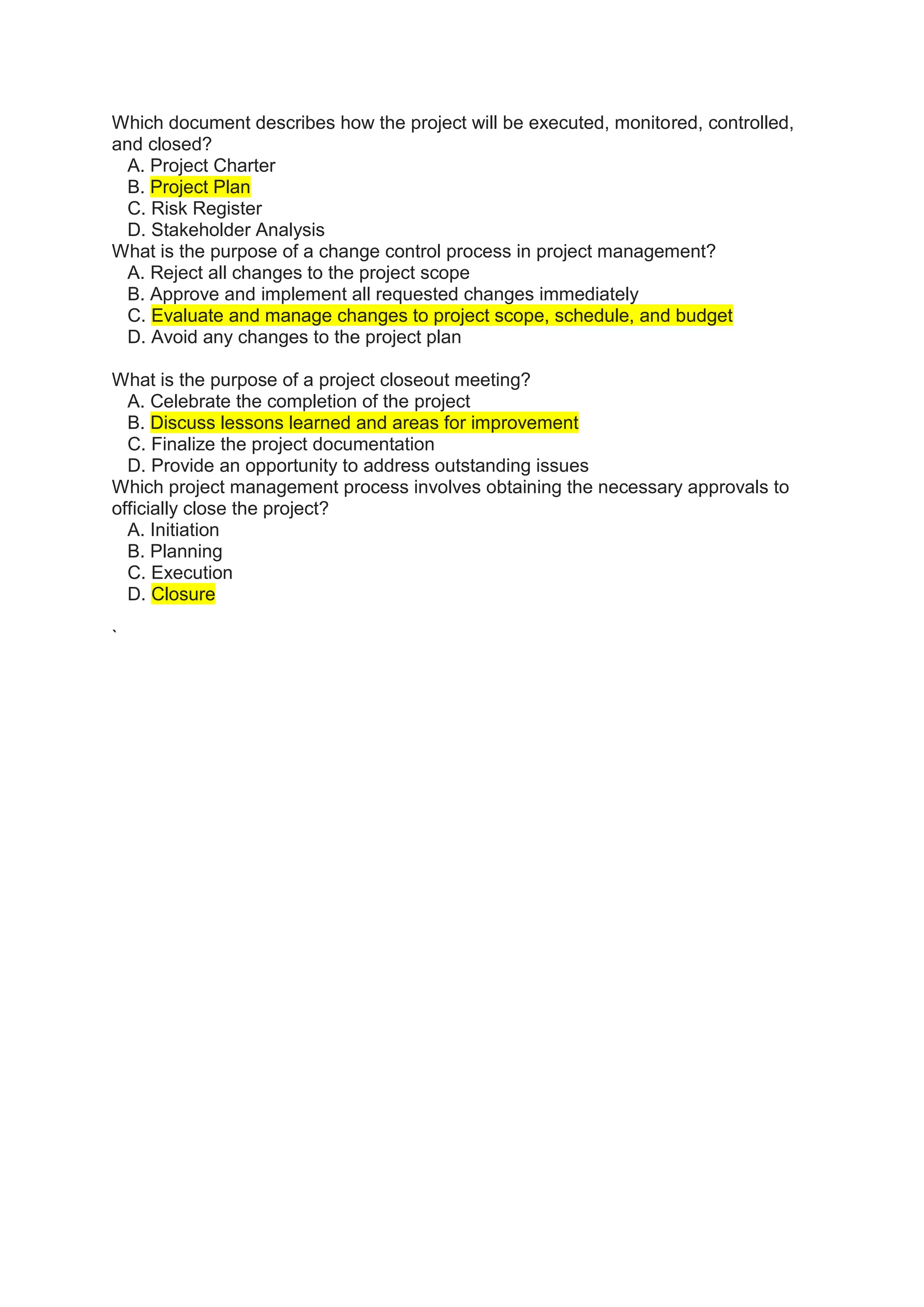 Pre-Post test (AutoRecovered).docxfor project management training | PDF