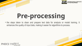 Natural Language Processing- Pre-processing | PPTX