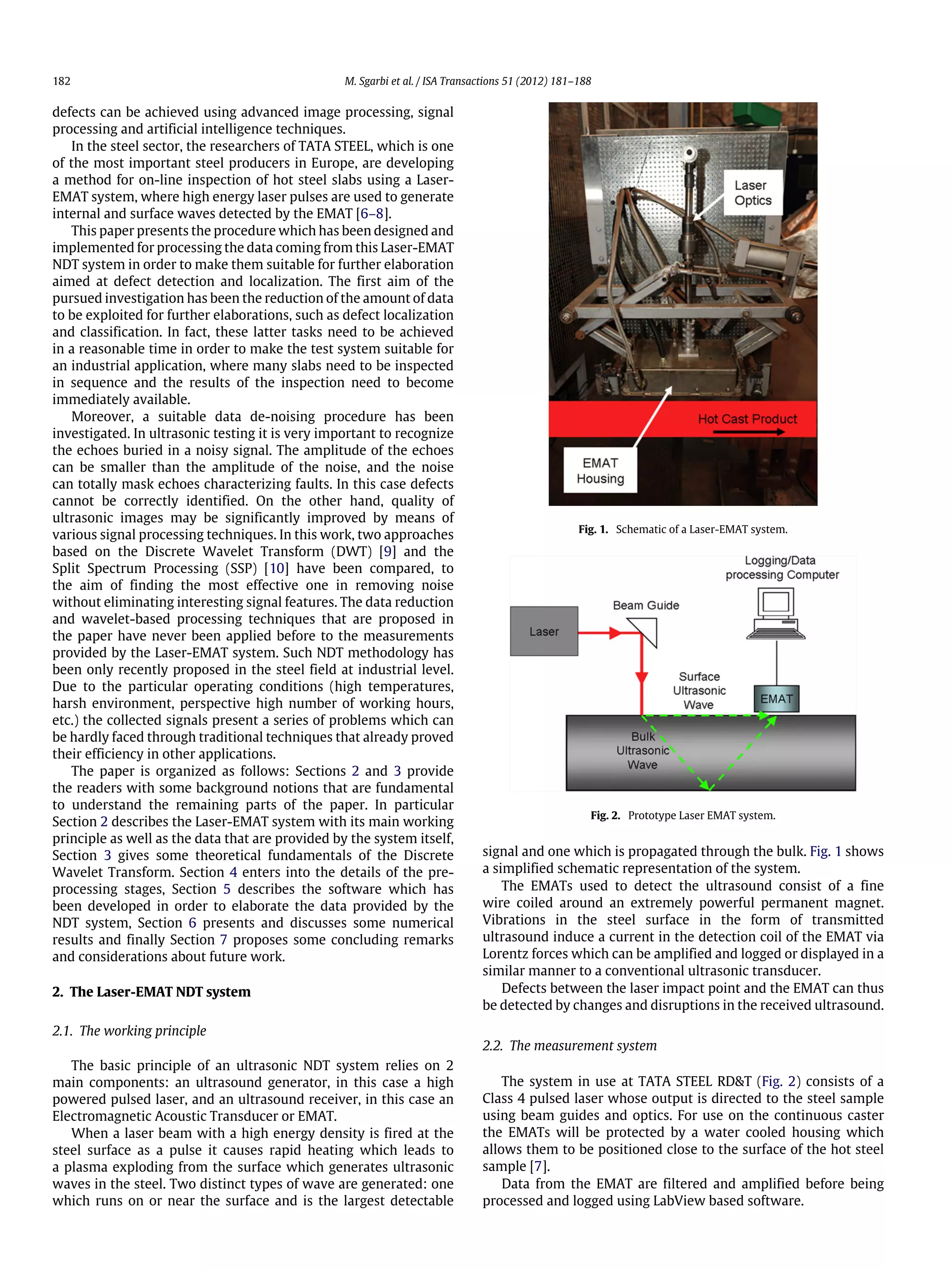 Pre-processing of data coming from a laser-EMAT system for non ...