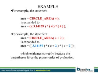 Pre processor directives in c | PPTX
