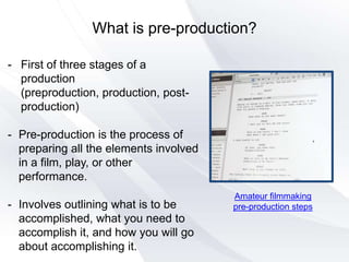 Pre production | PPT