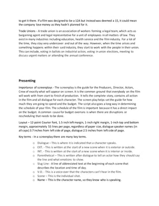 Pre production | DOCX