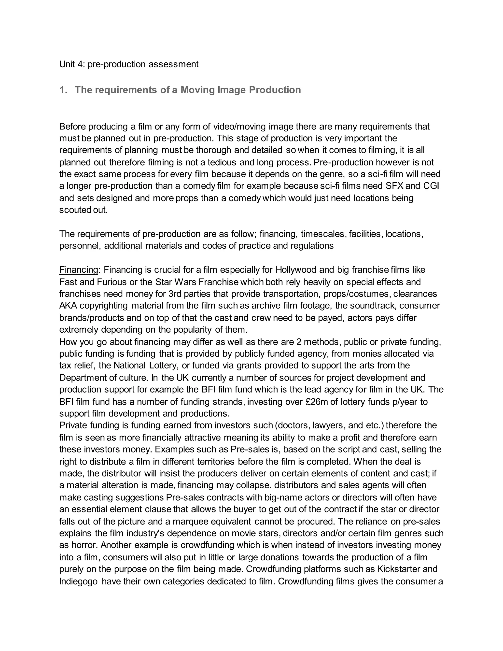 Pre production | PDF