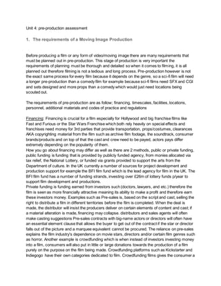 Pre production | PDF