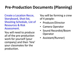 Pre production and production | PPT