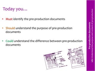Pre production documents | PPTX