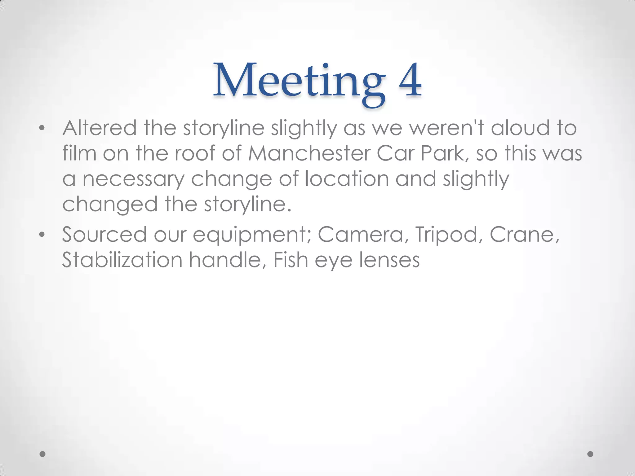 Pre production meeting summaries | PPTX