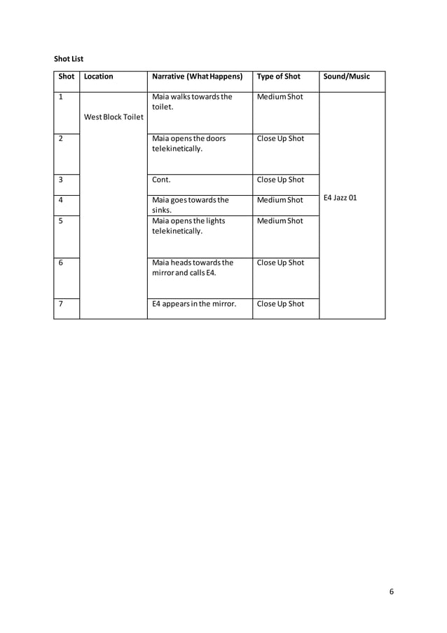 Animation: Pre-production Paperwork | DOCX