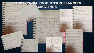 Pre production planning for my main products | PPTX