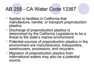 Pre production plastics and stormwater-h2 o-gtg | PPT | Environment ...