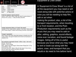 Pre-Production Presentation | PPT