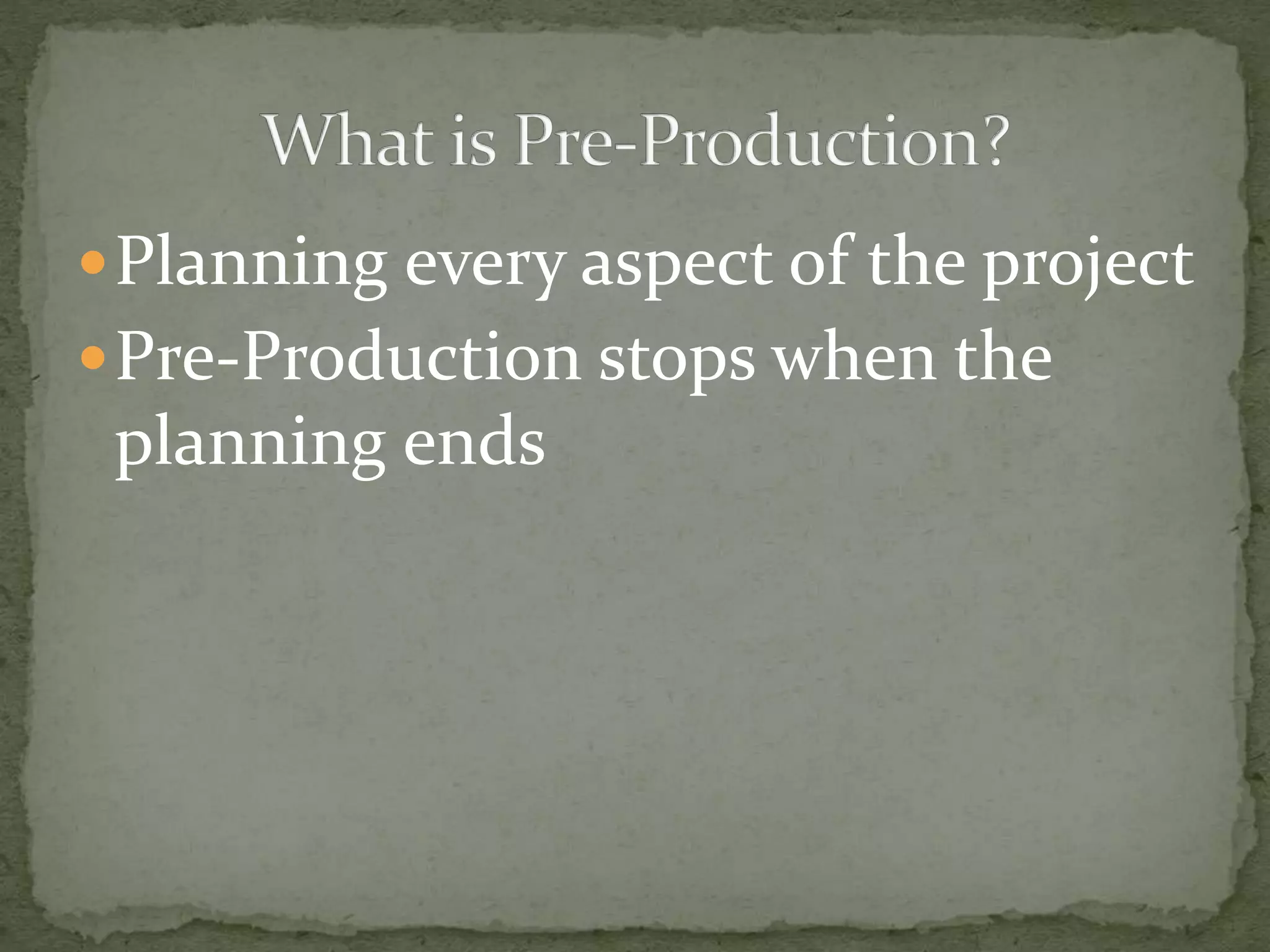 Unit 1 - Pre-Production Roles And Responsibilities | PPT