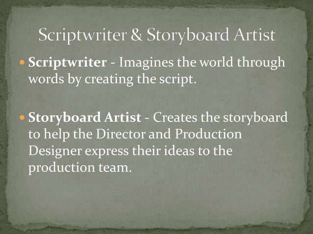 Unit 1 - Pre-Production Roles And Responsibilities | PPTX