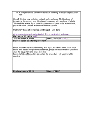 Pre-Production Sheet | PDF