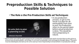 Pre-production skills used in digital media | PPTX