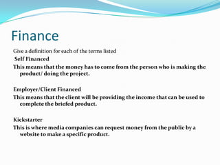 Pre production techiques | PPT