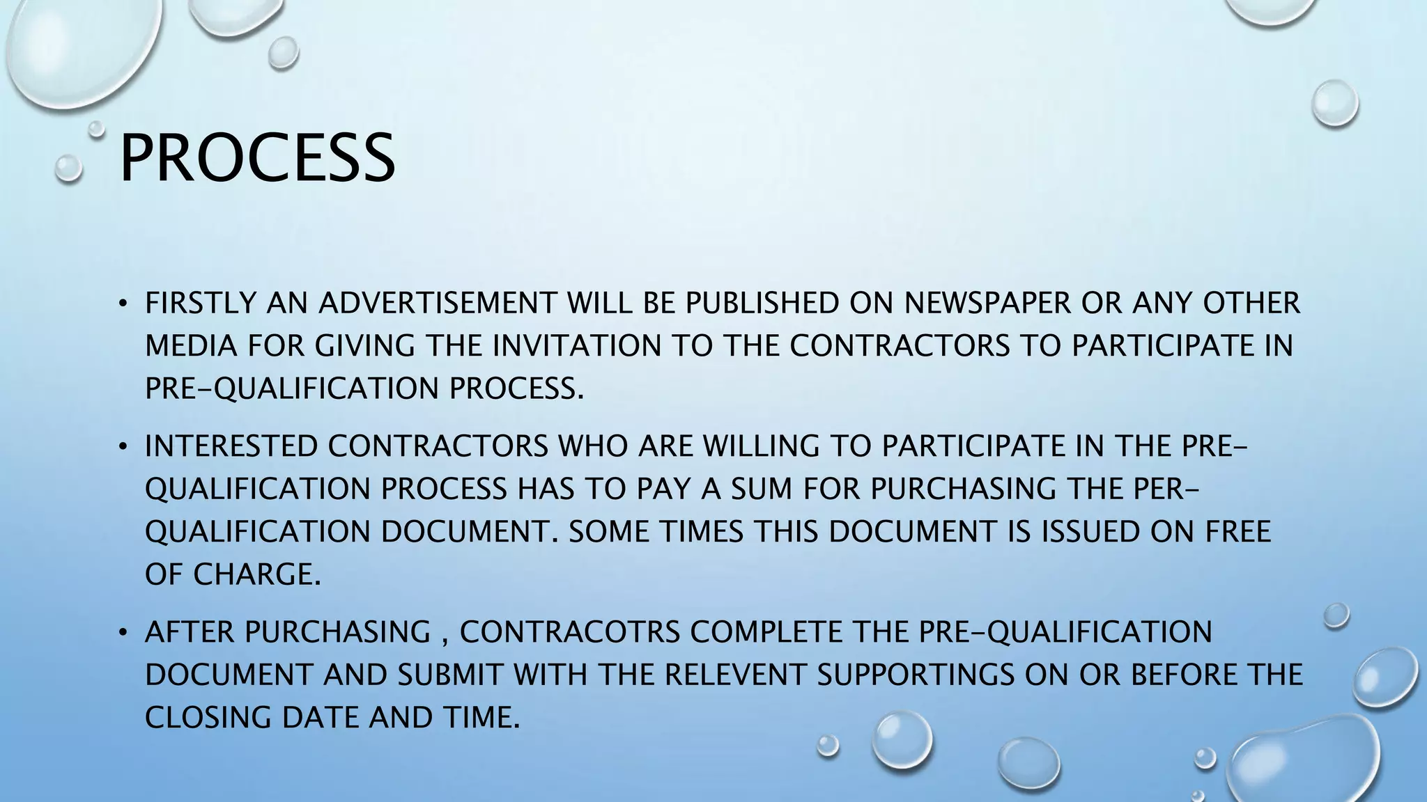 Pre qualification | PPTX