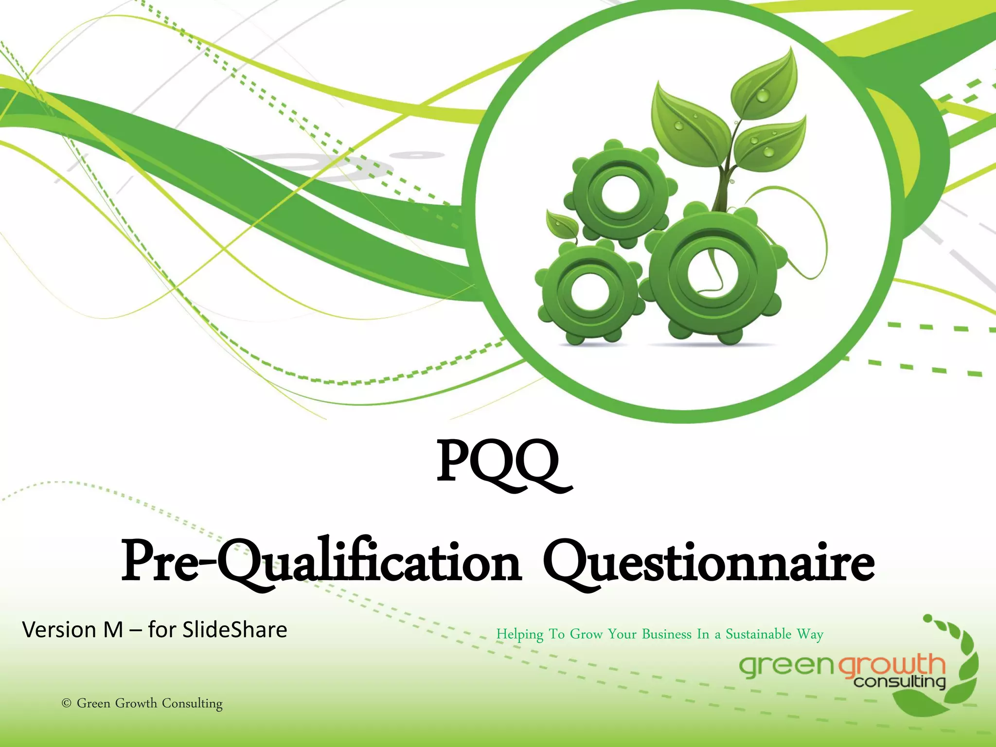 PQQ: Pre Qualification Questionnaire Stage | PDF