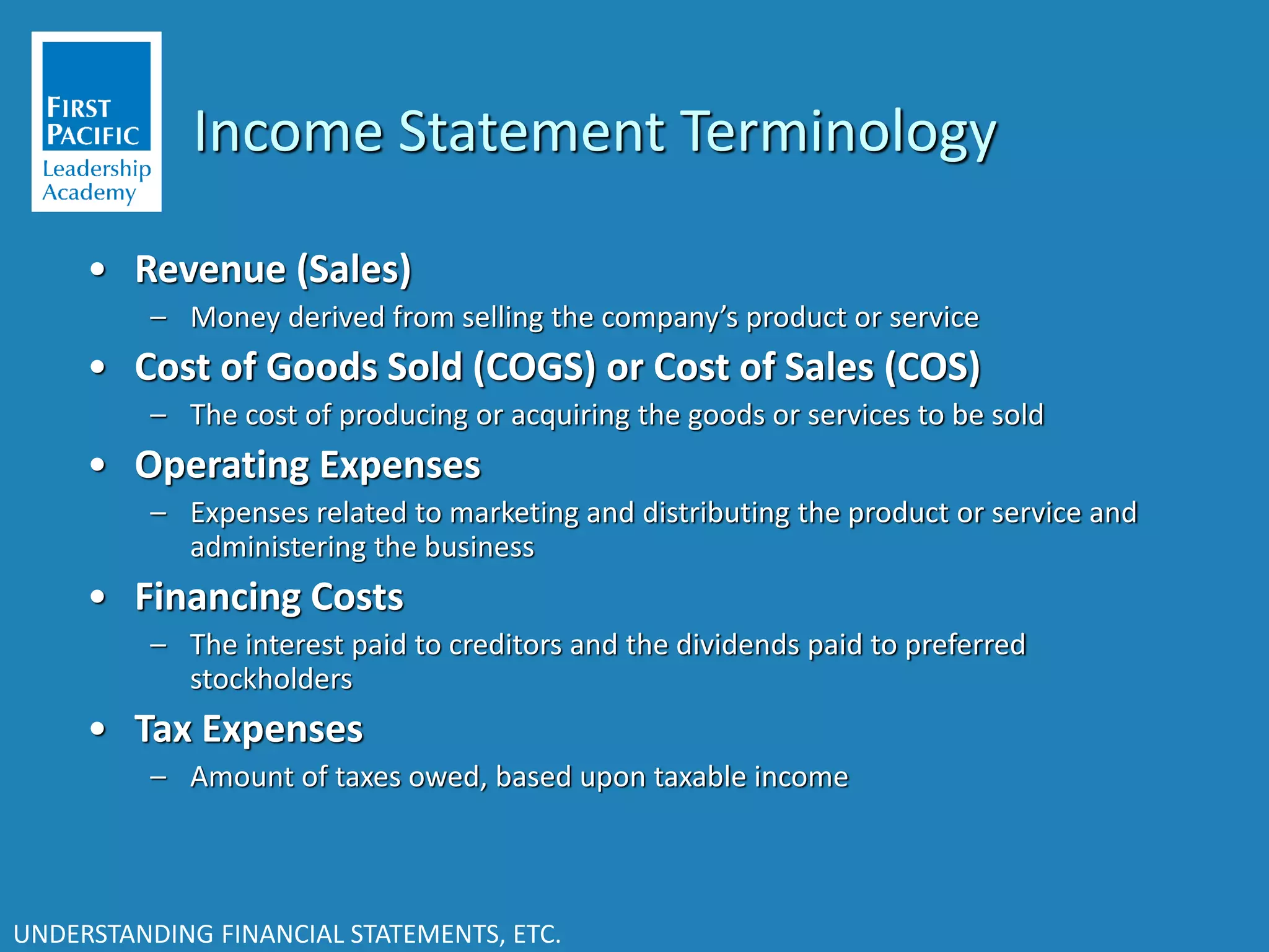 Pre-Read - Understanding Financial Statements and Cash Flows.pdf
