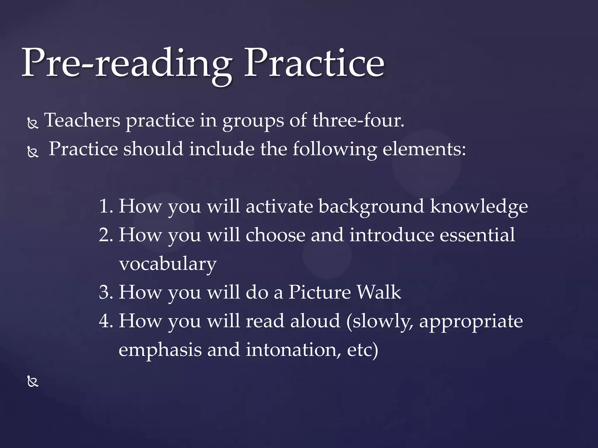 Pre reading | PPTX | Education