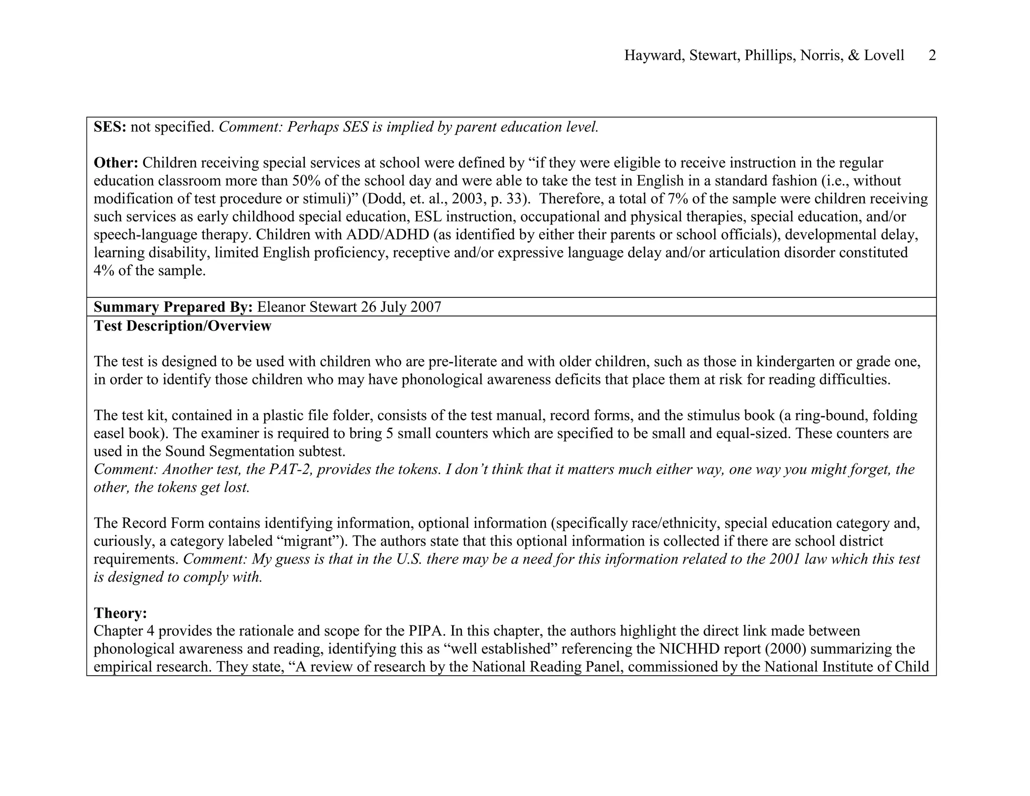Pre-Reading Inventory of Phonological Awareness (PIPA).doc