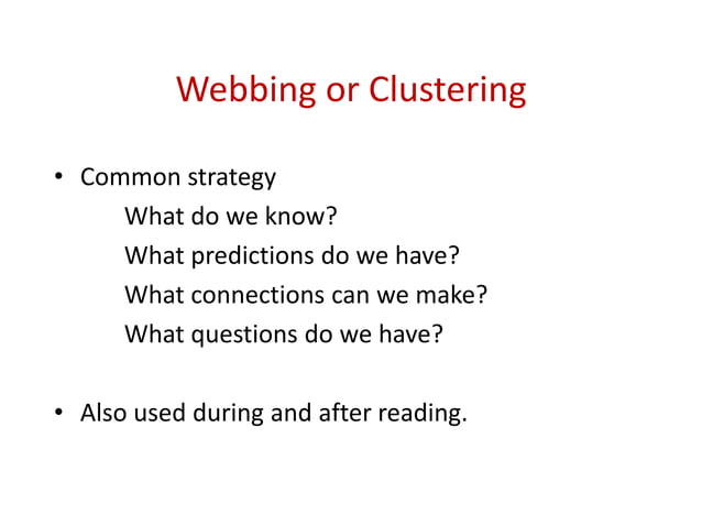 Pre reading strategies | PPTX | Education