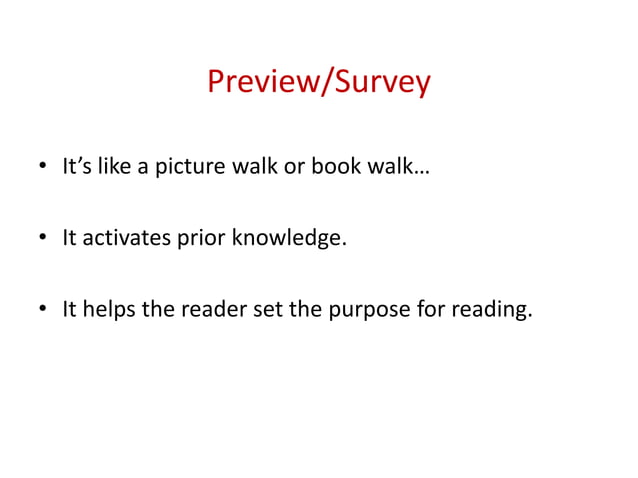 Pre reading strategies | PPTX | Education