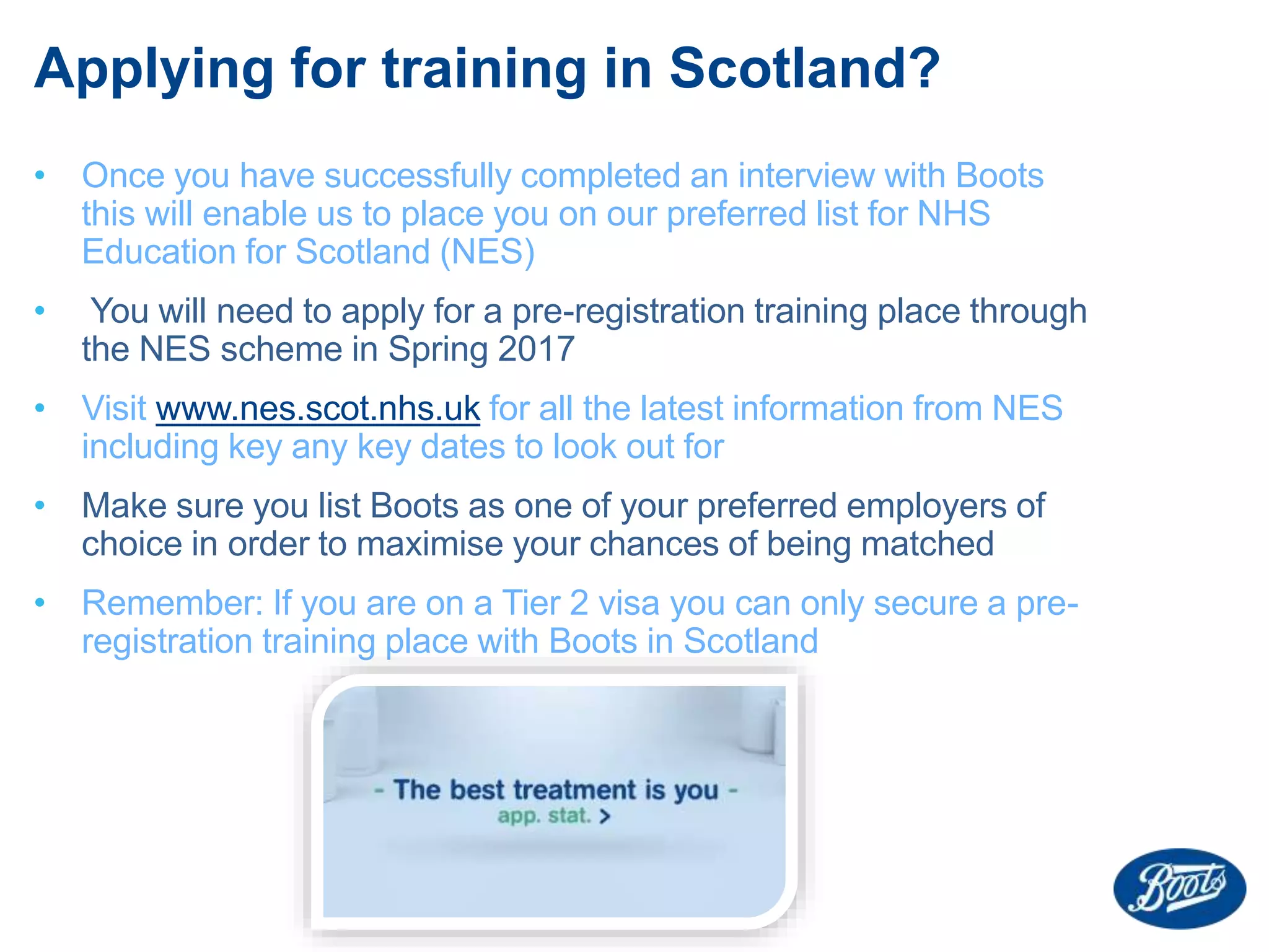 Pre-registration 2018 training with Boots | PPTX