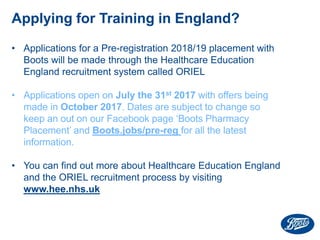 Pre-registration 2018 training with Boots | PPTX