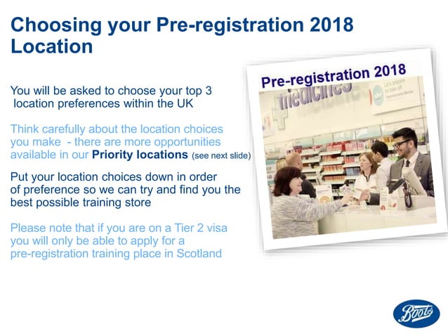 Pre-registration 2018 training with Boots | PPTX